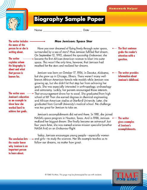 How to write a biography | 10i1 at WIS