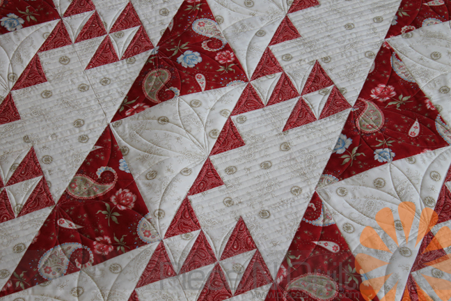 Piece N Quilt: Red & White Quilt - Custom Machine Quilting by Natalia ...