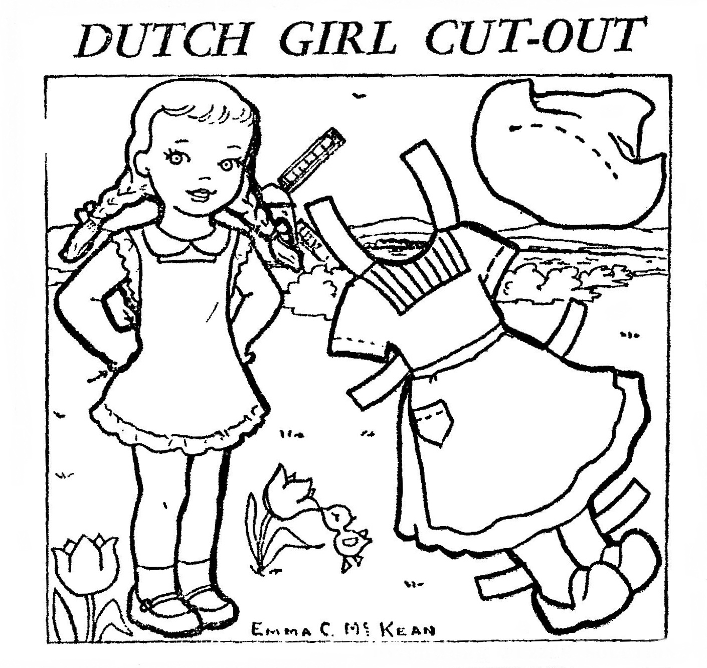 Dutch Boy And Girl Coloring Pages