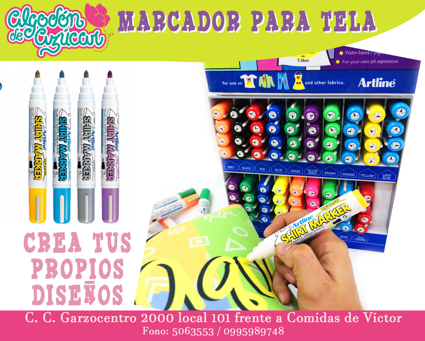 Algodon de Azucar: MARCADOR PARA TELA