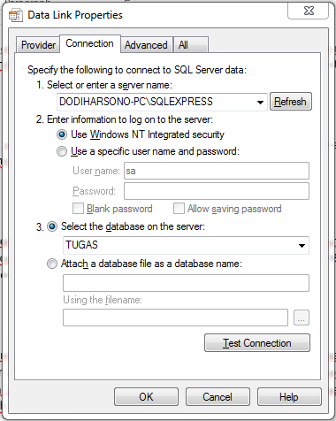 Tutorial Membuat String Koneksi SQL SERVER Pada Visual Basic 6 dengan Mudah dan Cepat | KokoDodi