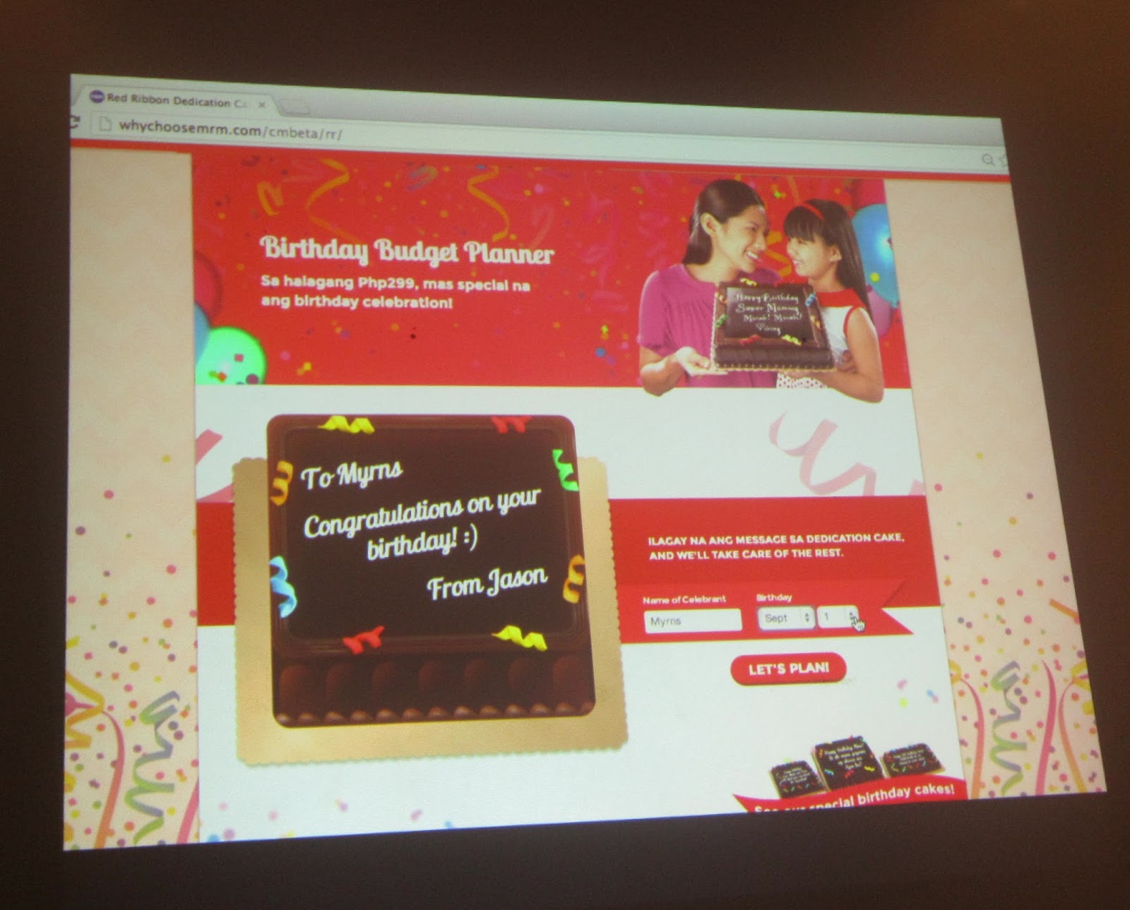 Sweet & Bon Appetit: Red Ribbon Dedication Cakes Birthday Budget Planner!