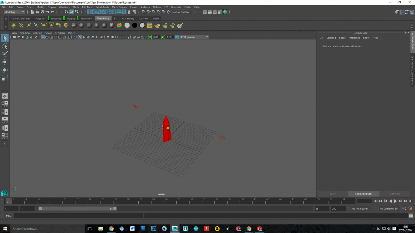 Jonathon Stelling's Blog: Maya Animation - Rocket