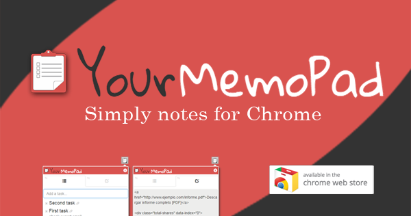 YourMemoPad - Notas y tareas rápidas para Chrome - TwittBoy.com