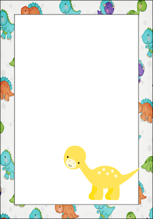 Dinosaur Babies: Free Printable Frames, Invitations, Cards or Labels ...