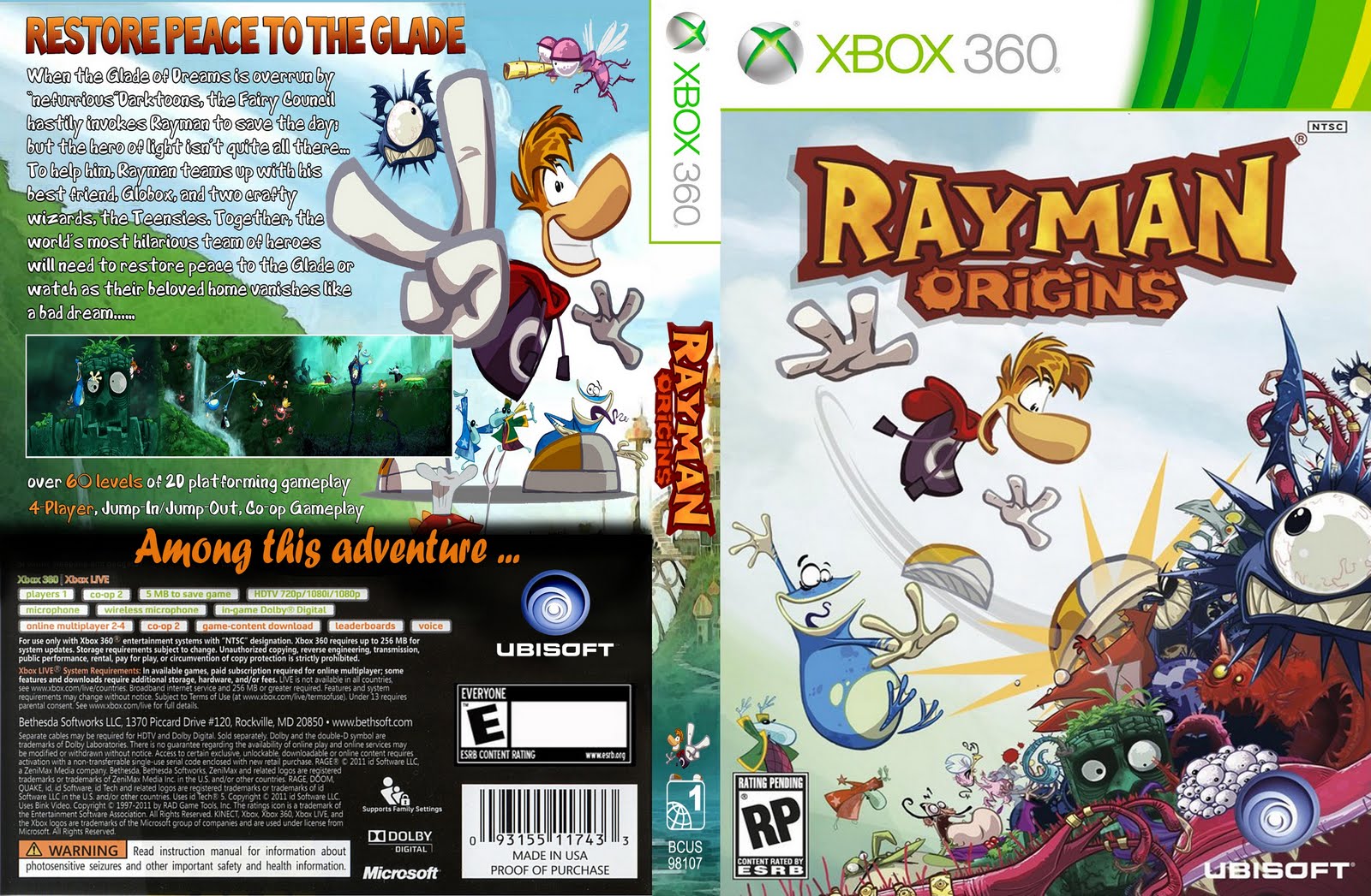 Capa Rayman Origins:Covers Filmes