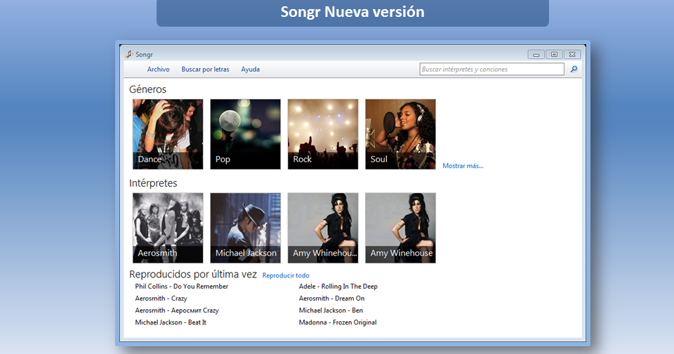 Songr 2 nueva versión...descarga música de la web sin limites.