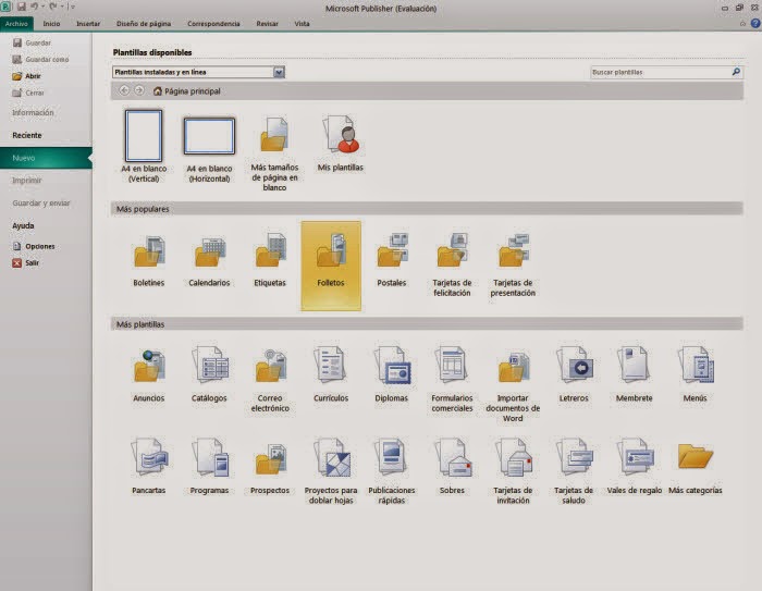 Software de Aplicación Ejecutiva : Publisher