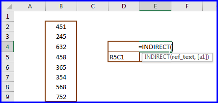 DataWitzz: Excel INDIRECT Function