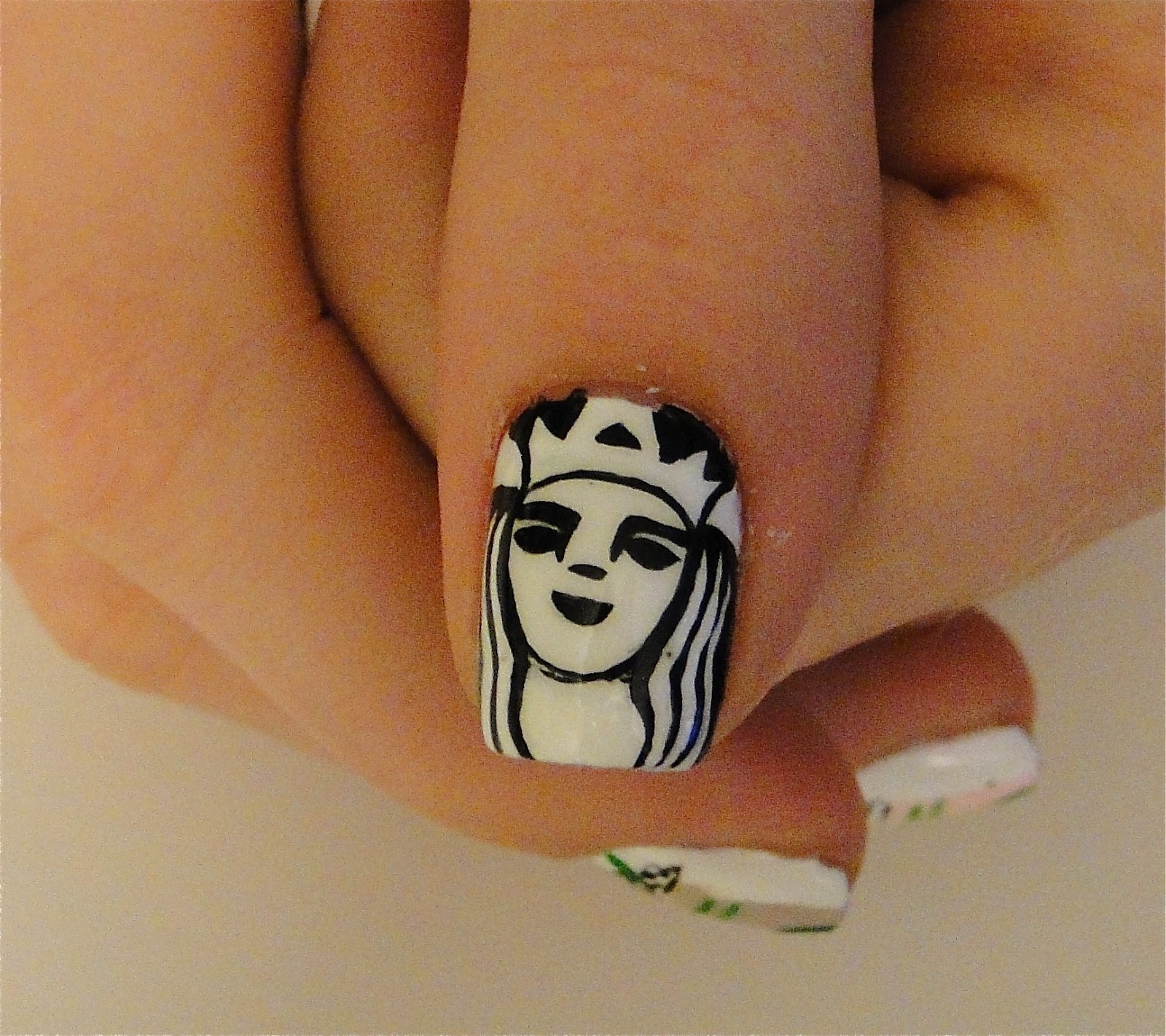 WeeklyWackyNails: Starbucks Nail Art