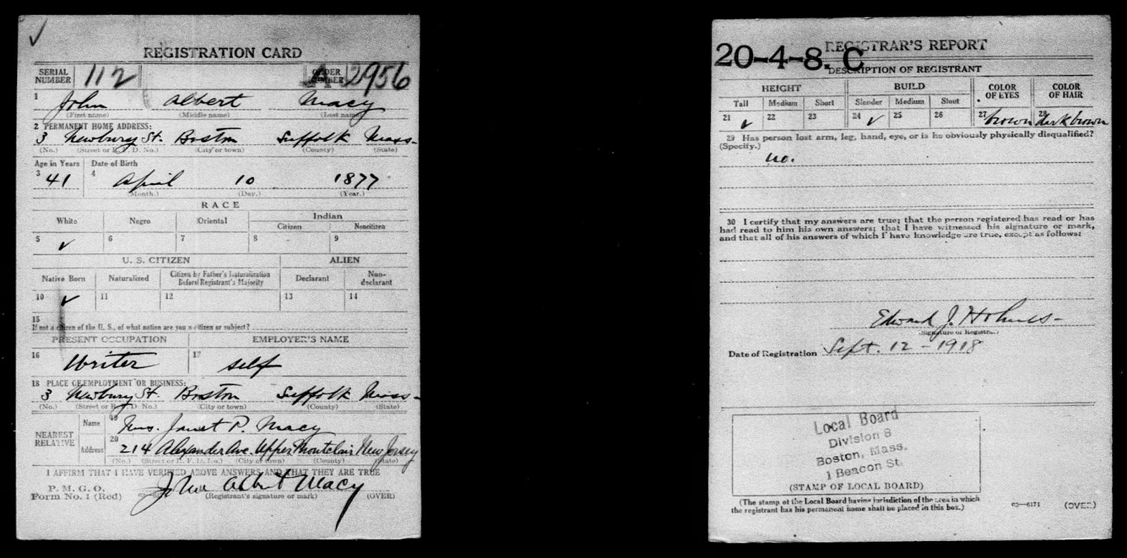 AnceStory Archives: John Albert Macy and Anne Sullivan Macy