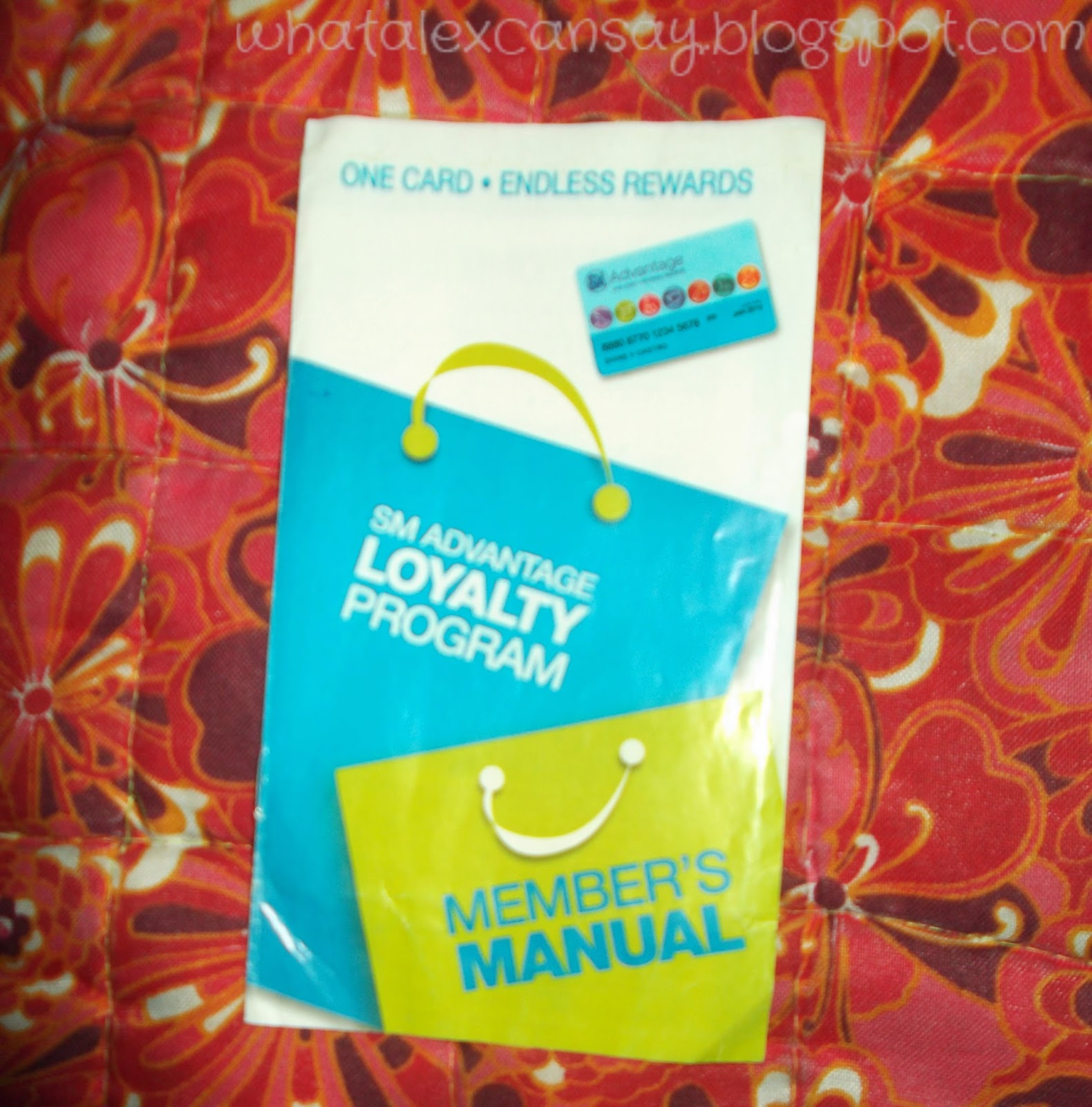 What Alex Can Say: SM Advantage Card Membership Application