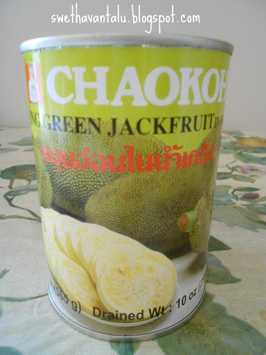 Swetha's Indian Vegetarian Cuisine: RAW JACKFRUIT CURRY