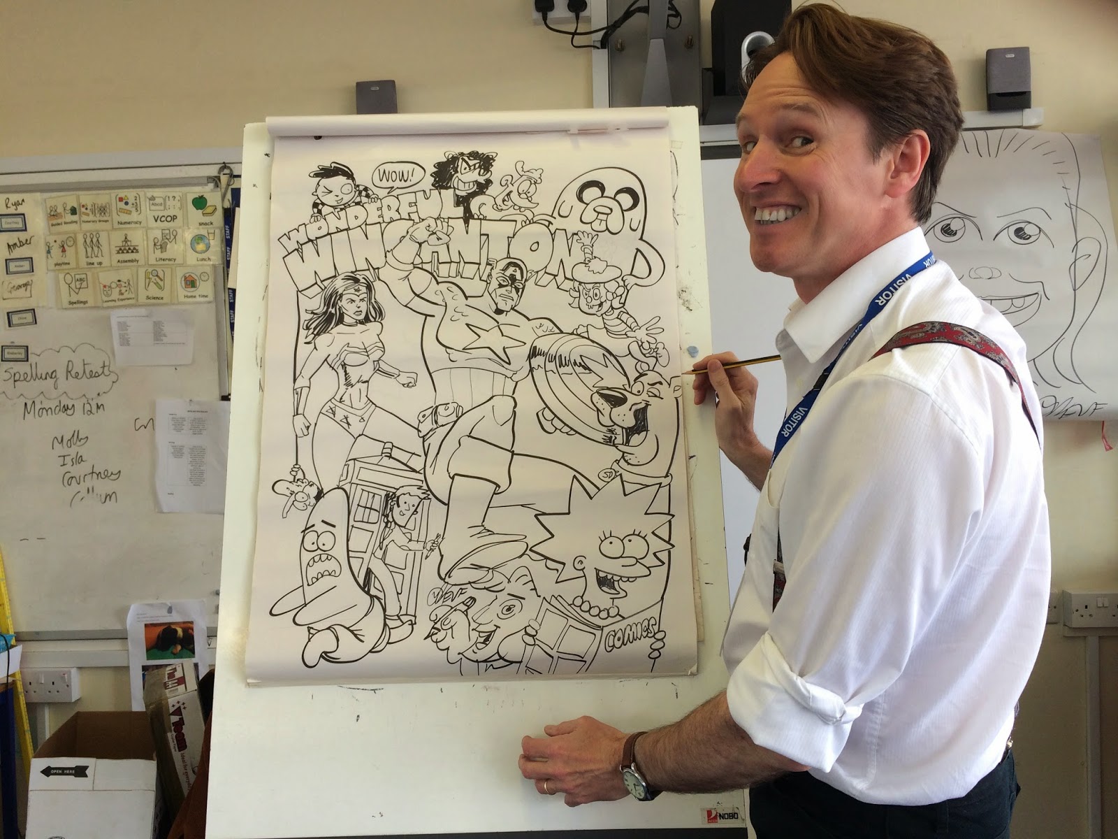 Kev F comic art: I've been signed - this week in schools