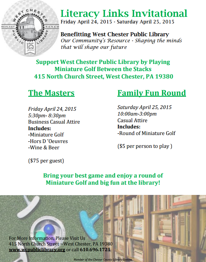 Win Tickets to West Chester Public Library Miniature Golf Between the ...