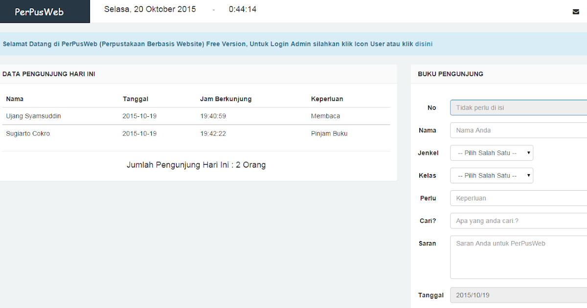 Sistem Informasi Perpustakaan Berbasis Web (PerPusWeb) Dengan PHP ...