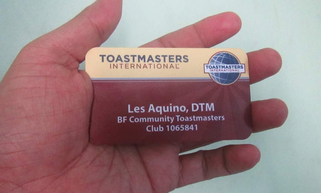 Toastmasters Speeches: Delivery of DTM Badge in the Mail
