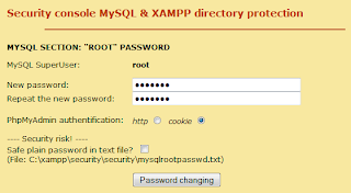 Dunia Edukasi dan TI: Cara Setting Password root MySQL Menggunakan XAMPP
