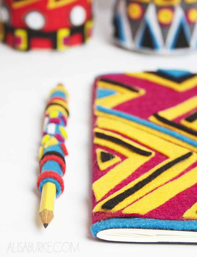 alisaburke: felt covered school supplies