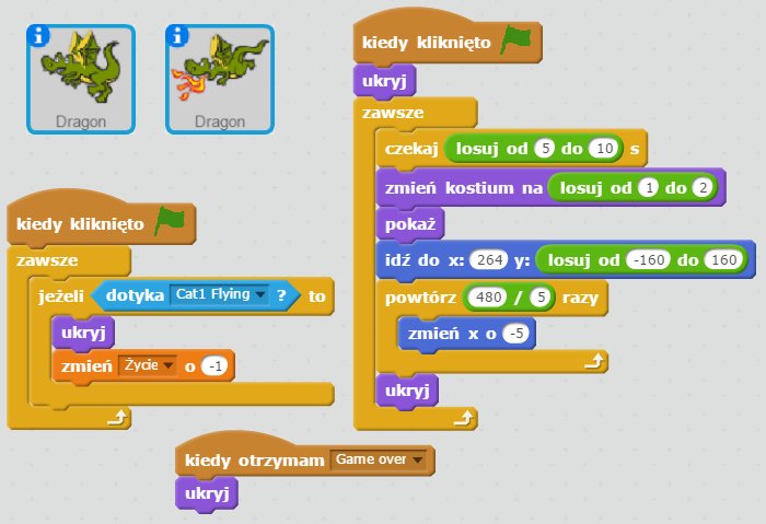 Scratch krok po kroku: GRA "LATAJĄCY KOT"