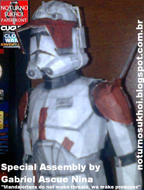 Noturno Sukhoi: Star Wars “Clone Wars” Commander Cody Phase ll _Papercraft