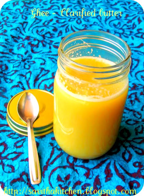 Savitha's Kitchen: Ghee - Clarified Butter -A pictorial guide for ...