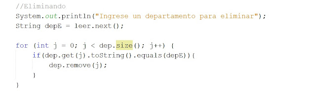 Vectores en Java mostrar, buscar, eliminar departamentos Vectores en Java mostrar, buscar, eliminar departamentos