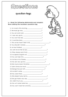 Tag Questions Worksheet | My English Printable Worksheets
