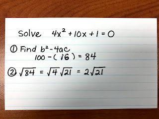 square root of negative one teach math: Inside Out Quadratic Formula