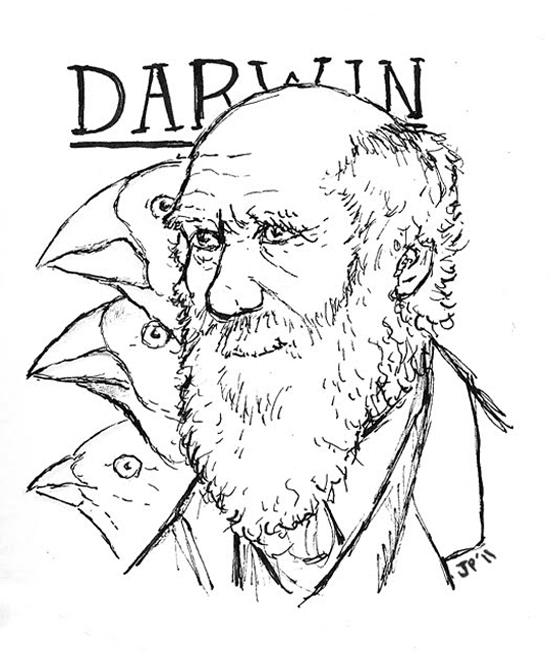 Let's keep it wild.: Darwin with the finches