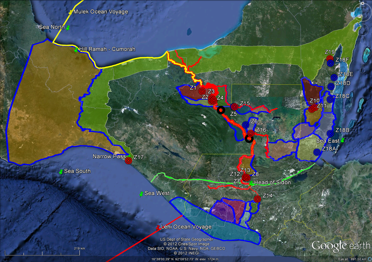 BOOK of MORMON RESOURCES: Sidon East then West