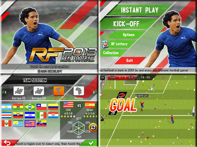 Real Football 2013 240 x 320 Touchscreen Mobile Java Game | Samsung ...