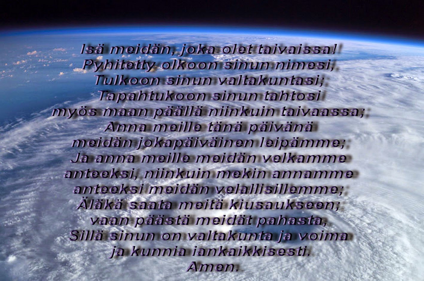 Aamun ensimmäinen: Isä meidän rukous