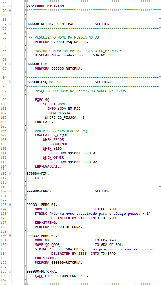 Experiência COBOL: Junho 2016