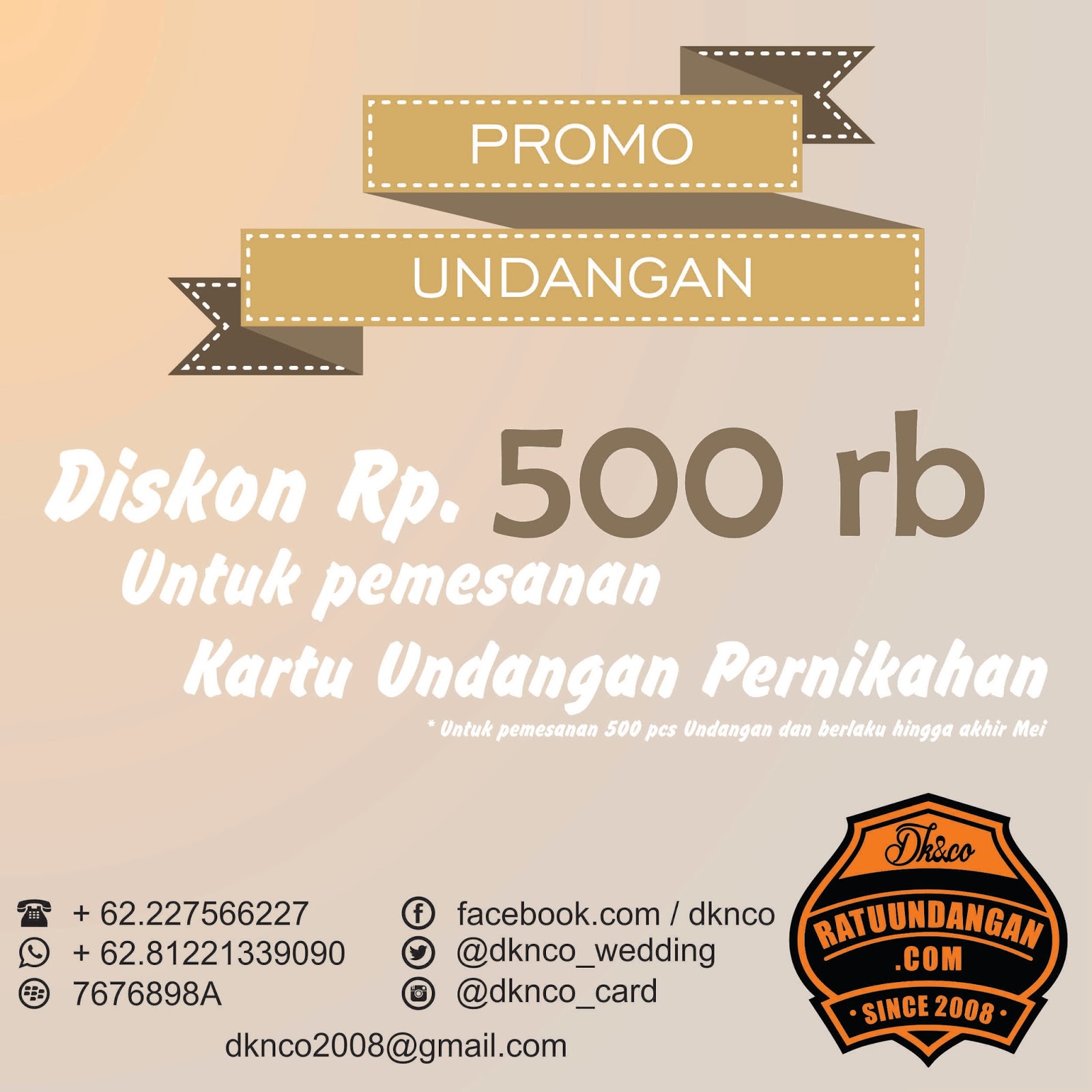 KARTU UNDANGAN PERNIKAHAN MURAH: SPECIAL DISKON ;-)