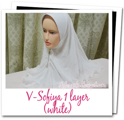 V-Sofiya 1 Layer (Putih) | :: Tudung FAREEDA :: at StyloScarfs