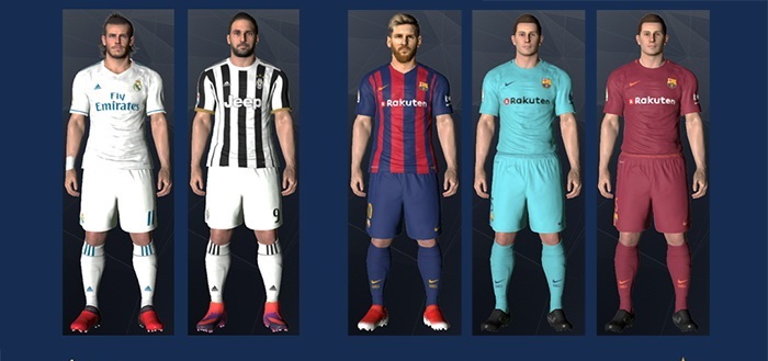 PES 2017 Novos kit 17/18 - Pes Evolution HD
