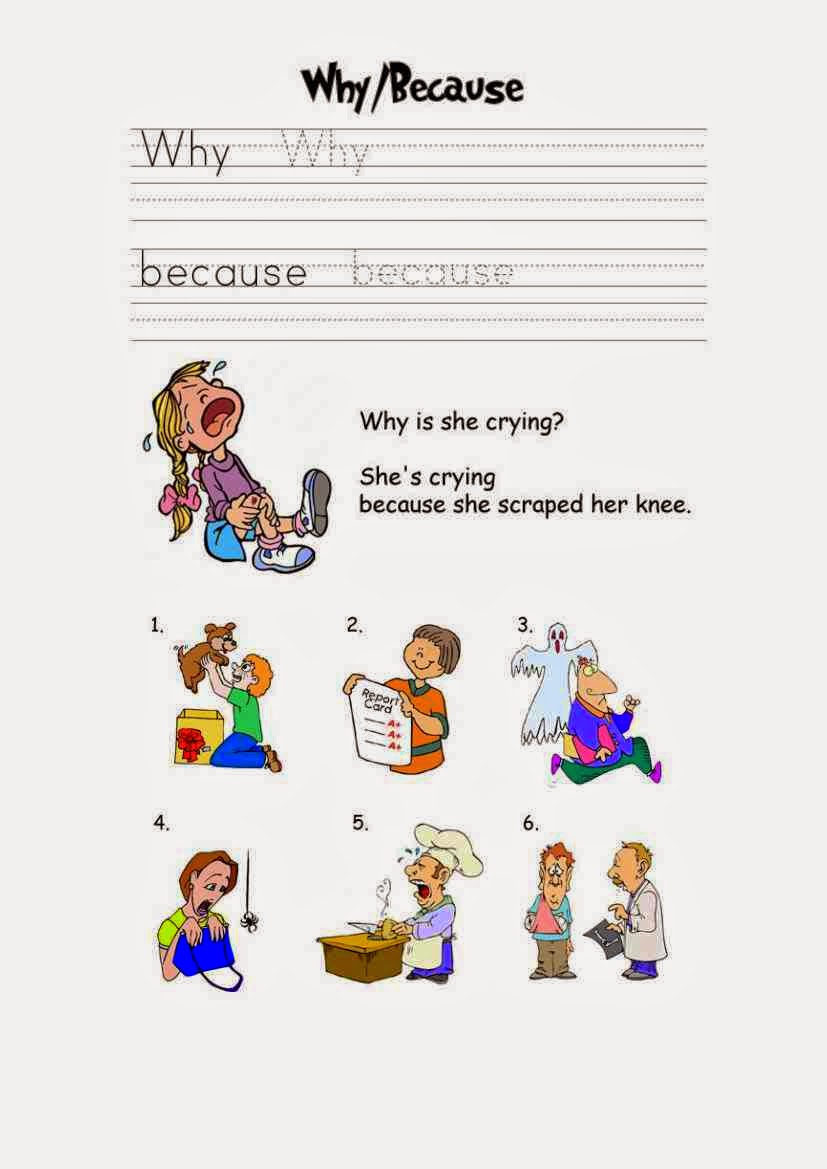 FUN & LEARN : Free worksheets for kid: แบบฝึกหัดภาษาอังกฤษเรื่อง Why ...