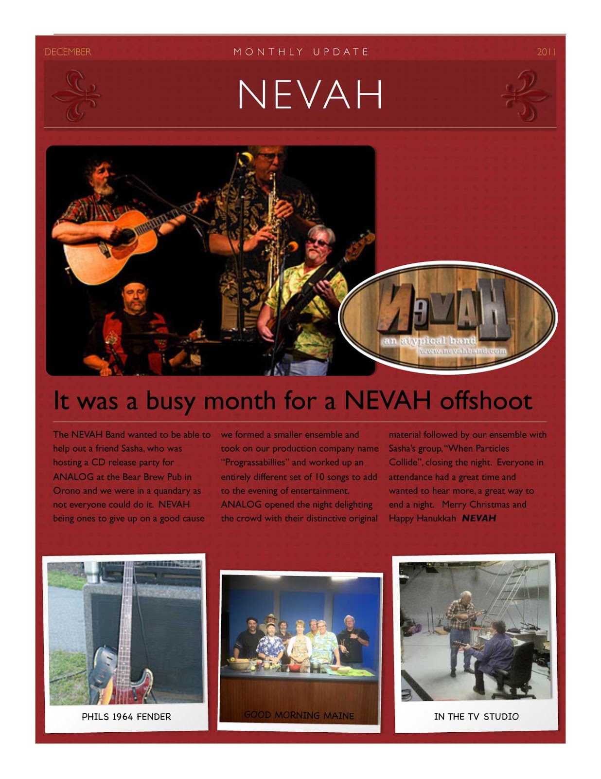 NEVAH's 2nd Newsletter - December issue