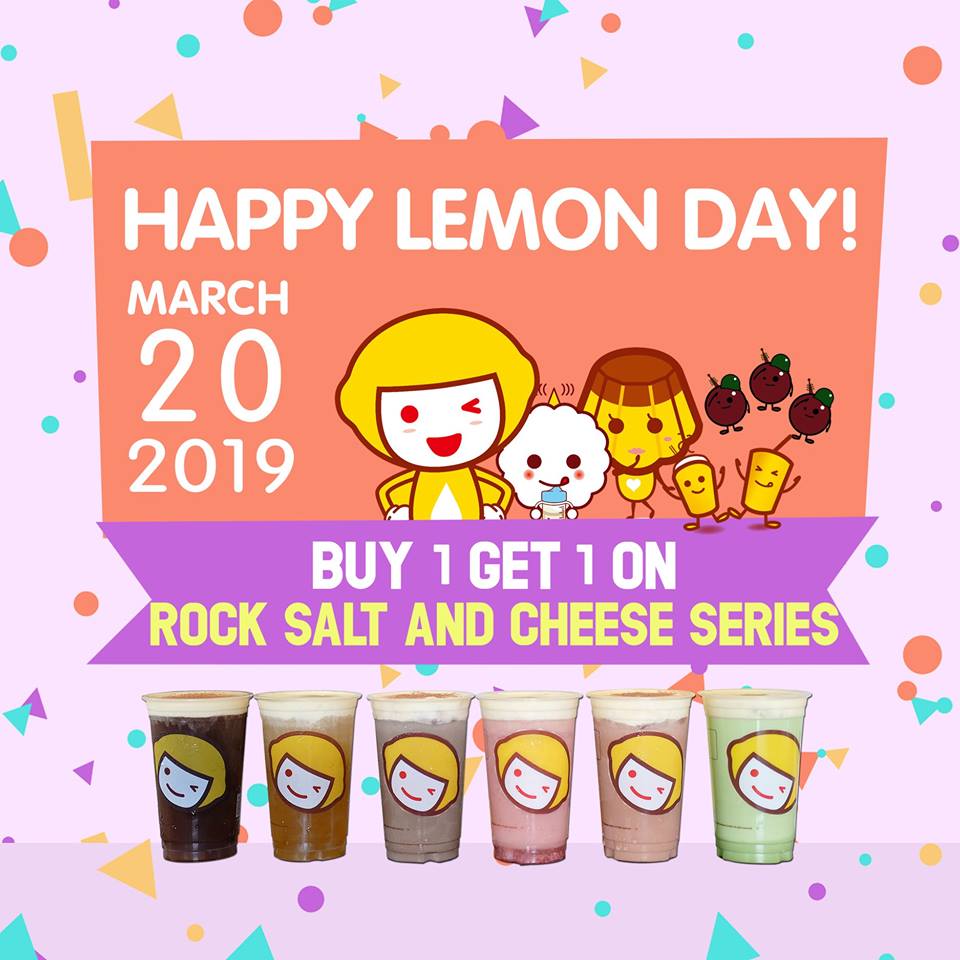 Manila Shopper: Happy Lemon Day Buy1 Get1 Promo: March 20 2019