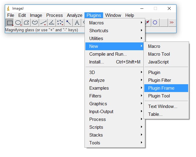 My imageJ: การสร้าง Plugin Frame ในโปรแกรม ImageJ