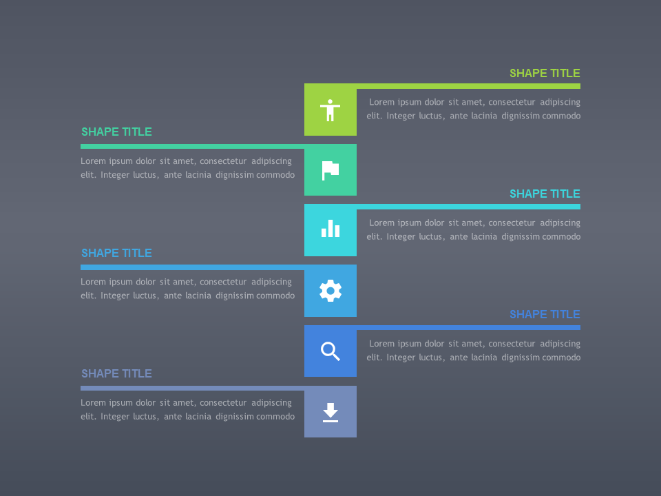 Side Crossing List PowerPoint Templates - PowerPoint Free