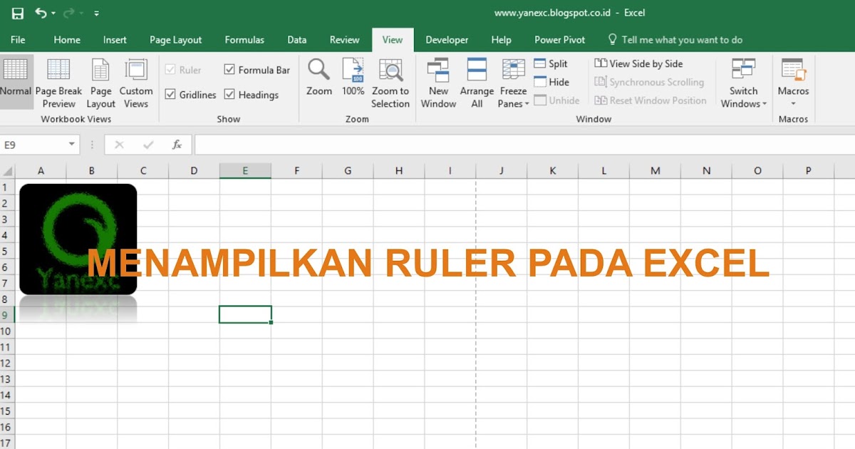 Menampilkan Ruler Pada Excel ~ Cari Tahu Tentang Excel