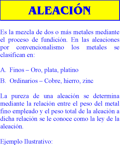 ALEACIONES EJERCICIOS RESUELTOS
