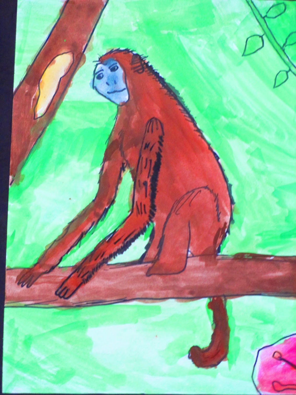 Art Adventure!: Grade 4 Monkey paintings