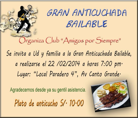 Amigos por siempre: GRAN ANTICUCHADA "AXS"