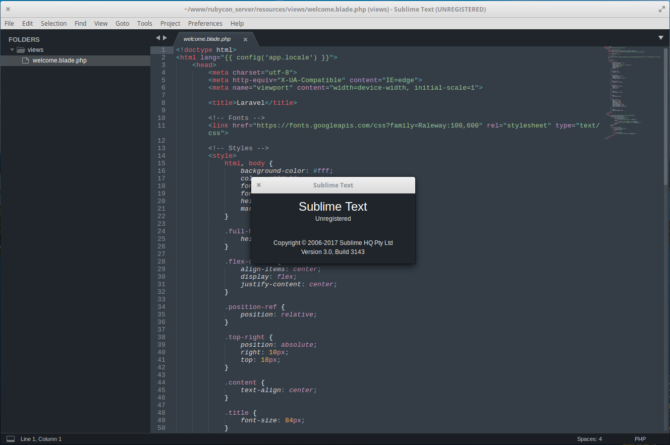 Nuestra compañía tímido Mediana install laravel blade sublime text 3 Continental Pescador temerario