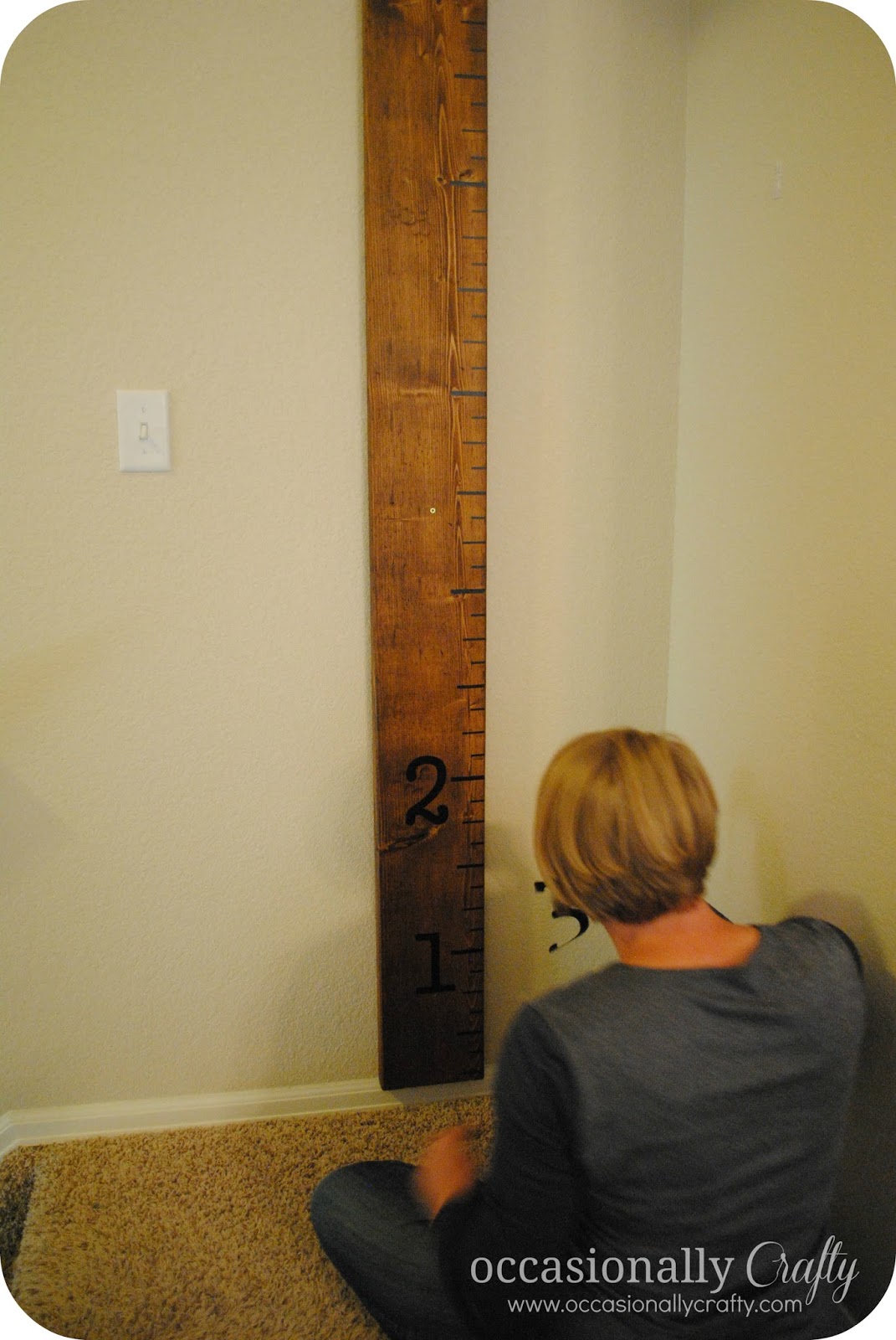 DIY Ruler Growth Chart | Occasionally Crafty: DIY Ruler Growth Chart