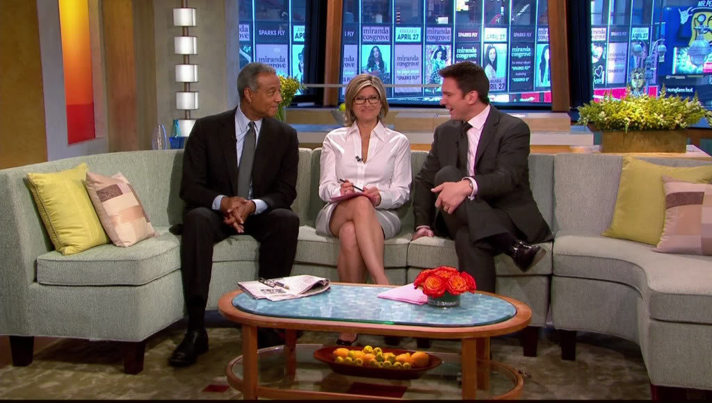 Ladies in Satin Blouses: Ashliegh Banfield - white blouse