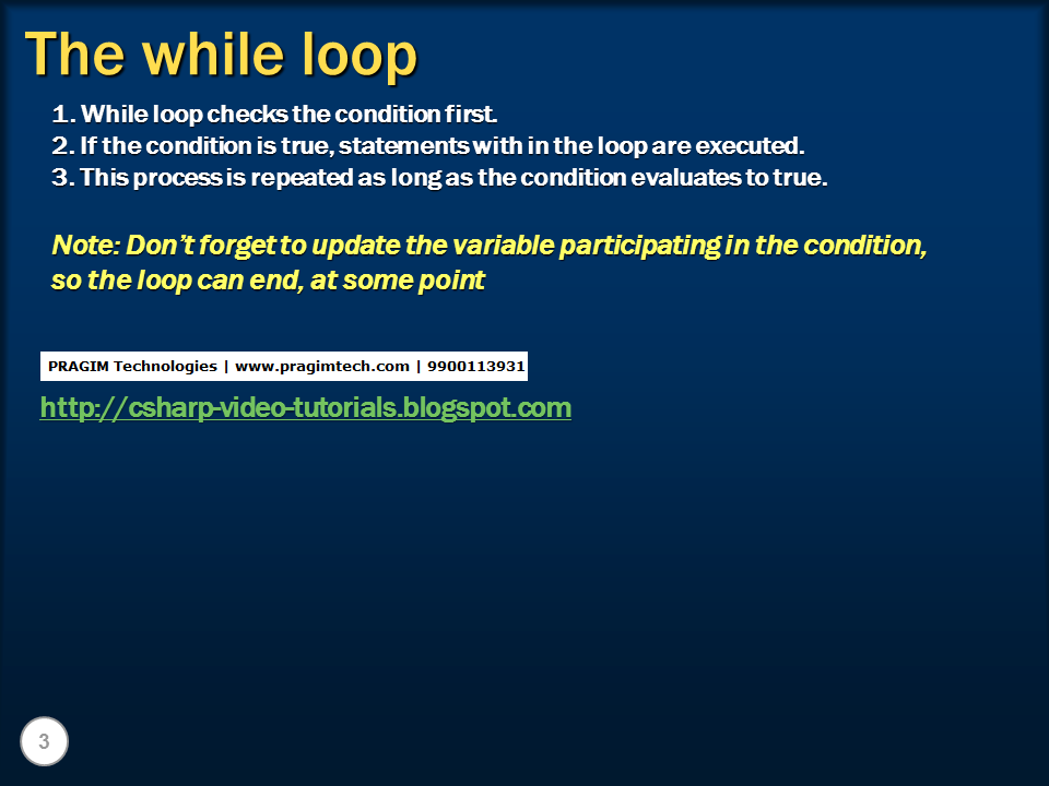 Sql Server Net And C Video Tutorial Part 14 Loops In C Do While Loop